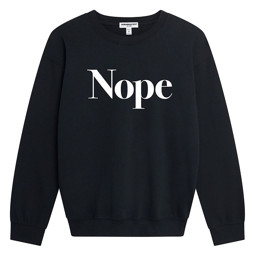 Women's "Nope" Graphic Crewneck Pullover