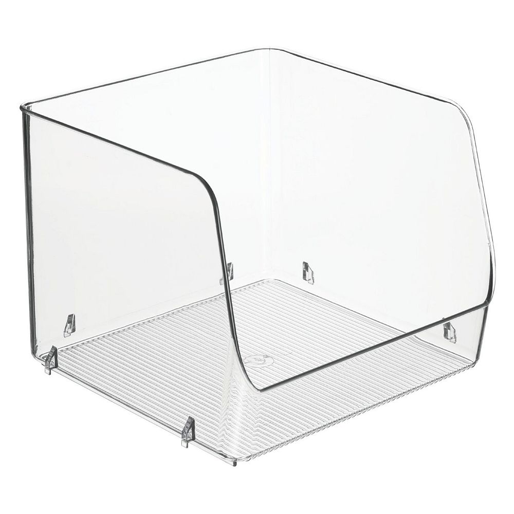 iDesign Stackable Open-Front Storage Bin for Kitchen & Pantry