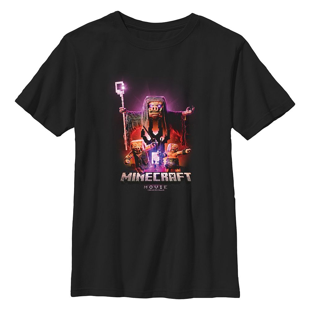 Boys 8-20 Minecraft Movie Piglings Portal Graphic Tee