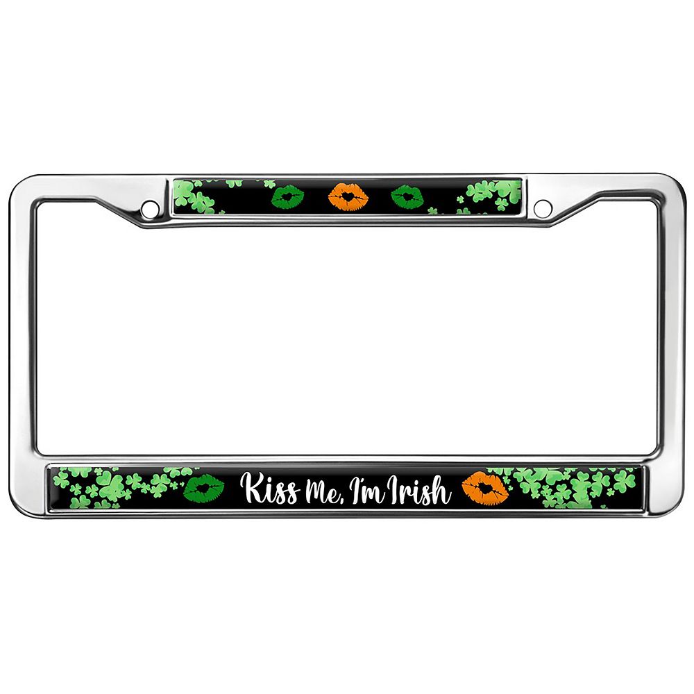 "Kiss Me I'm Irish" License Plate Frame