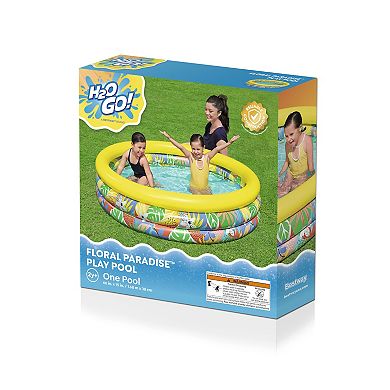 H2OGO! Floral Paradise Kids' Inflatable Play Pool 66 in. x 15 in.