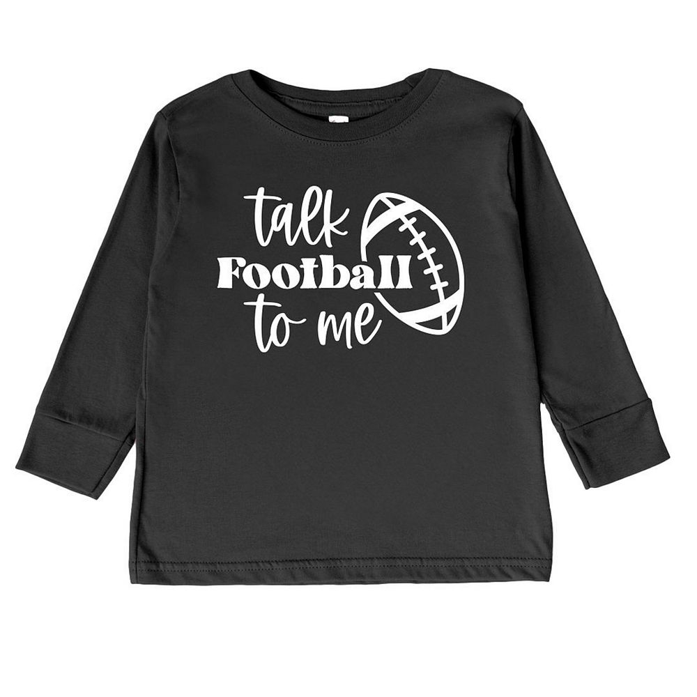 Talk Football To Me Ball Youth Long Sleeve Graphic Tee