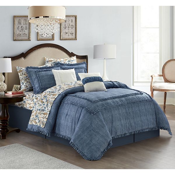 Nanshing Francis 10-pc. Denim Print Comforter Set