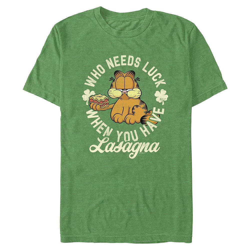 Big & Tall Garfield Who Needs Luck Graphic Tee