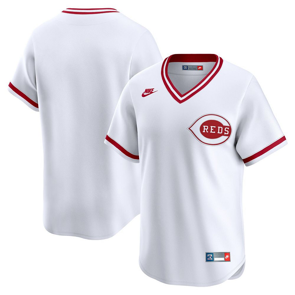 Men's Nike White Cincinnati Reds Throwback Cooperstown Collection ...