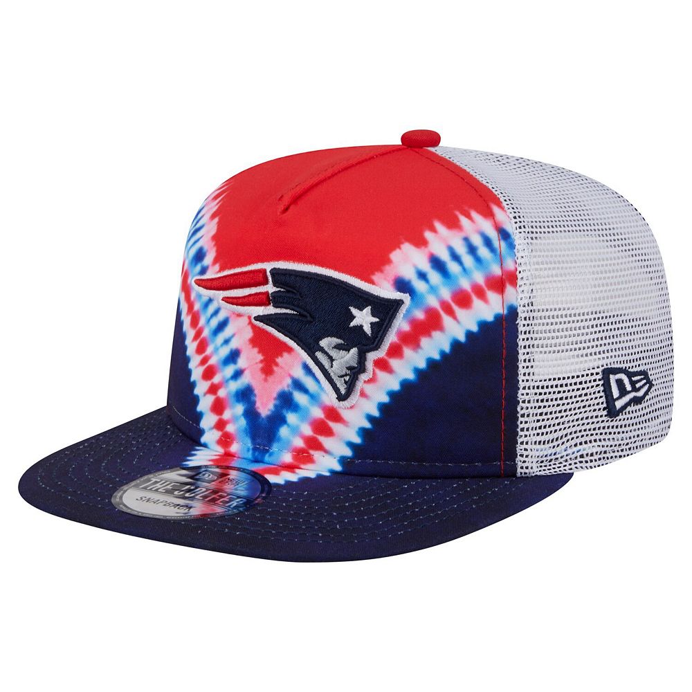 Men's New Era Red/Navy New England Patriots Throwback Dye Golfer ...