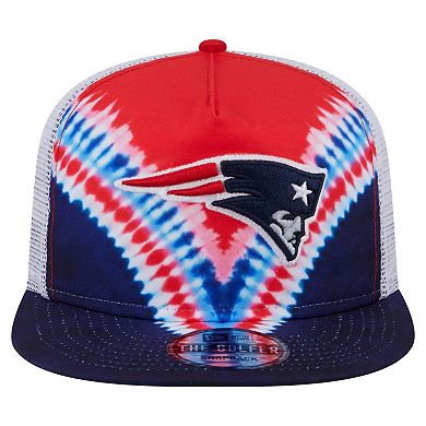 Men's New Era Red/Navy New England Patriots Throwback Dye Golfer ...