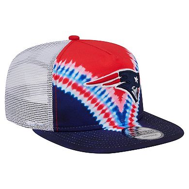 Men's New Era Red/Navy New England Patriots Throwback Dye Golfer ...