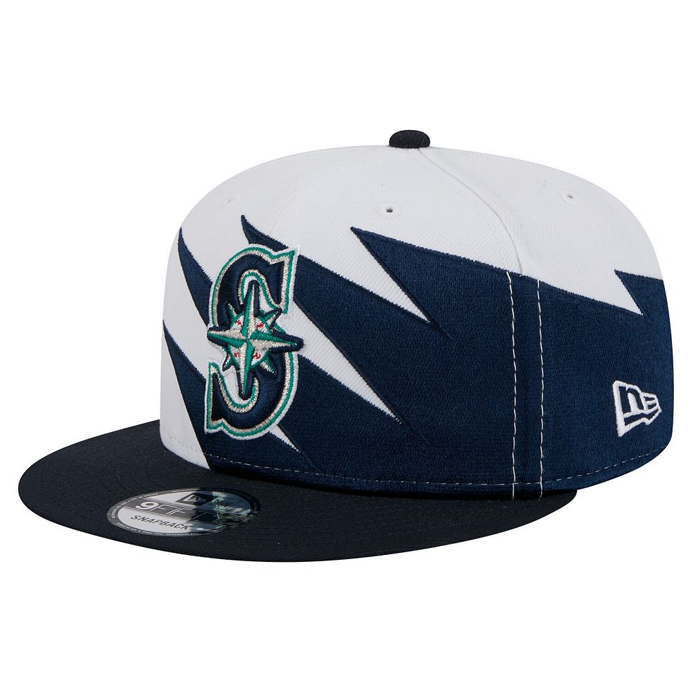 Men's New Era Navy/White Seattle Mariners Jagged 9FIFTY Snapback Hat