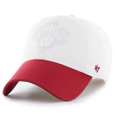 Men's '47 x Tommy Hilfiger White/Red New York Knicks Courtside Cleanup ...