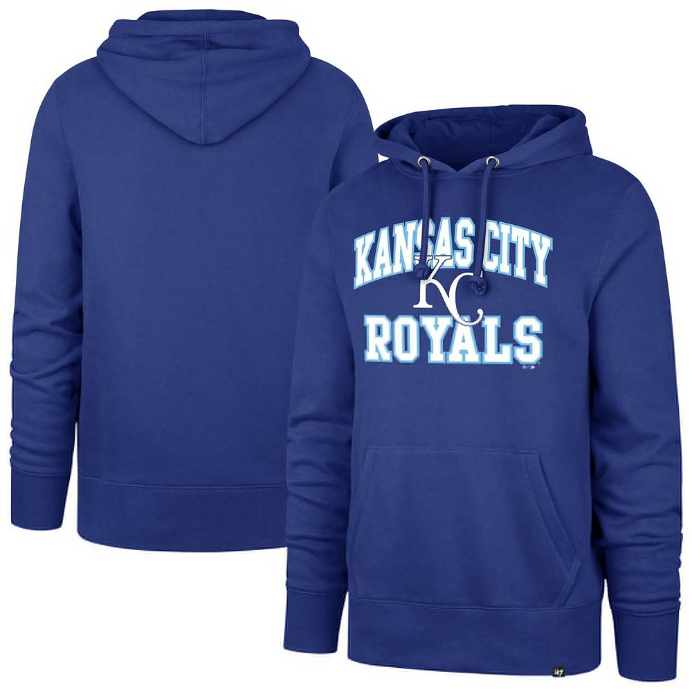 Men's '47 Royal Kansas City Royals Velocity Headline Pullover Hoodie