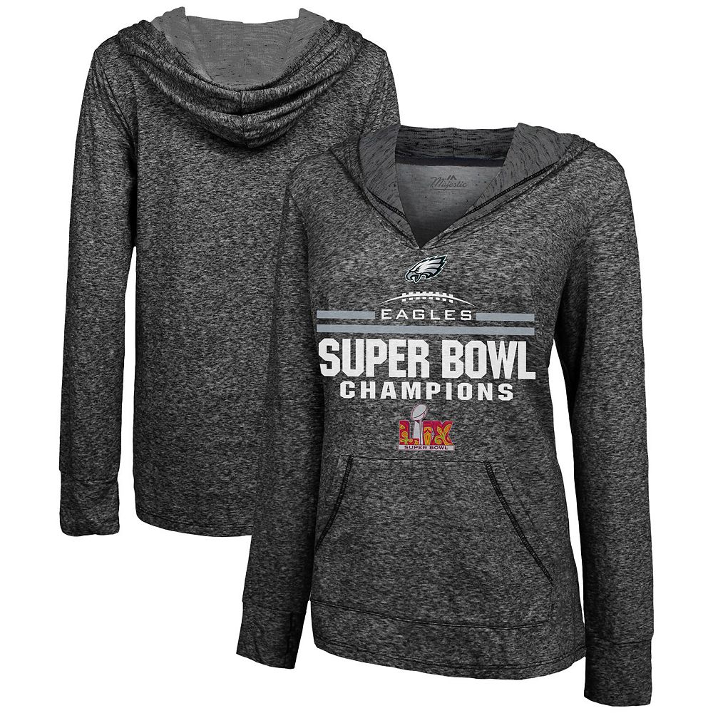 Women's Majestic Threads Charcoal Philadelphia Eagles Super Bowl LIX ...