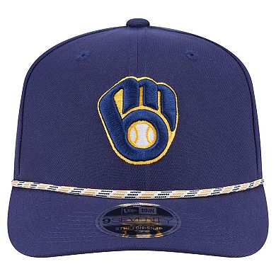 Men's New Era Navy Milwaukee Brewers Multi-Rope 9SEVENTY Stretch-Snap Hat