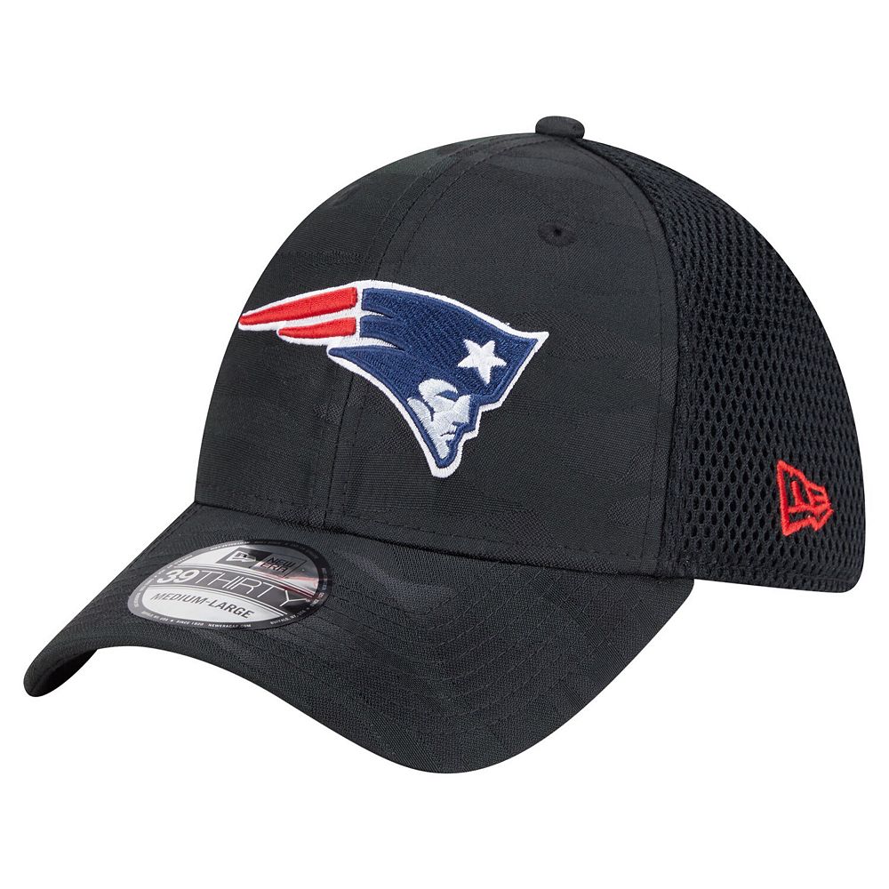 Men's New Era Black New England Patriots Active Camo 39THIRTY Flex Hat