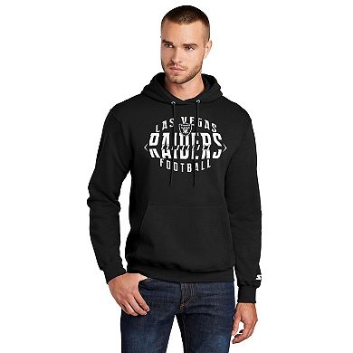 Men's Starter Black Las Vegas Raiders Football Pullover Hoodie