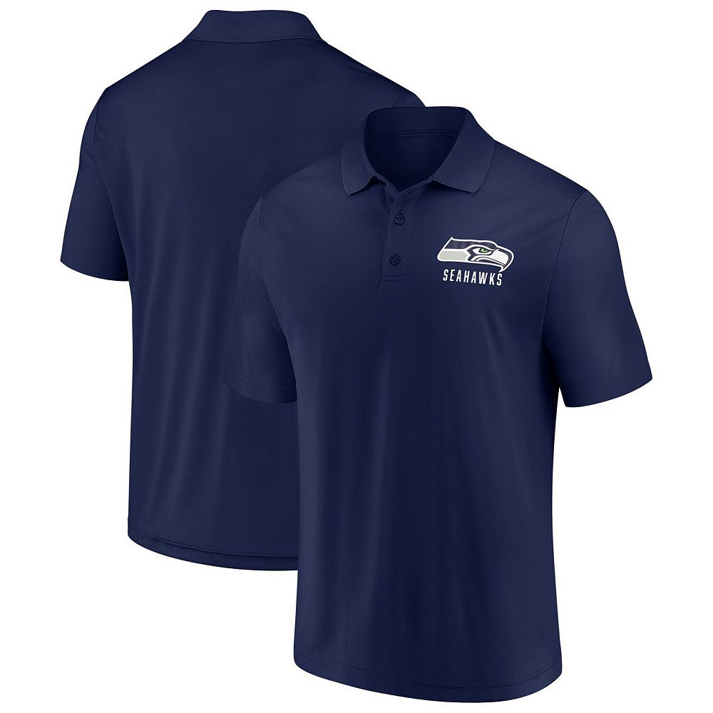 Men's Fanatics College Navy Seattle Seahawks Lockup Polo