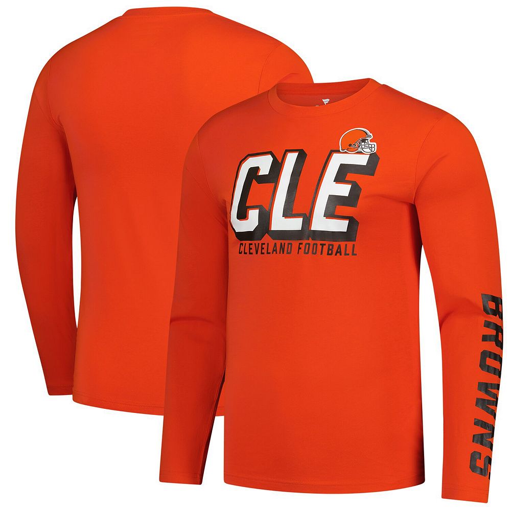 Men's Fanatics Orange Cleveland Browns Long Sleeve T-Shirt