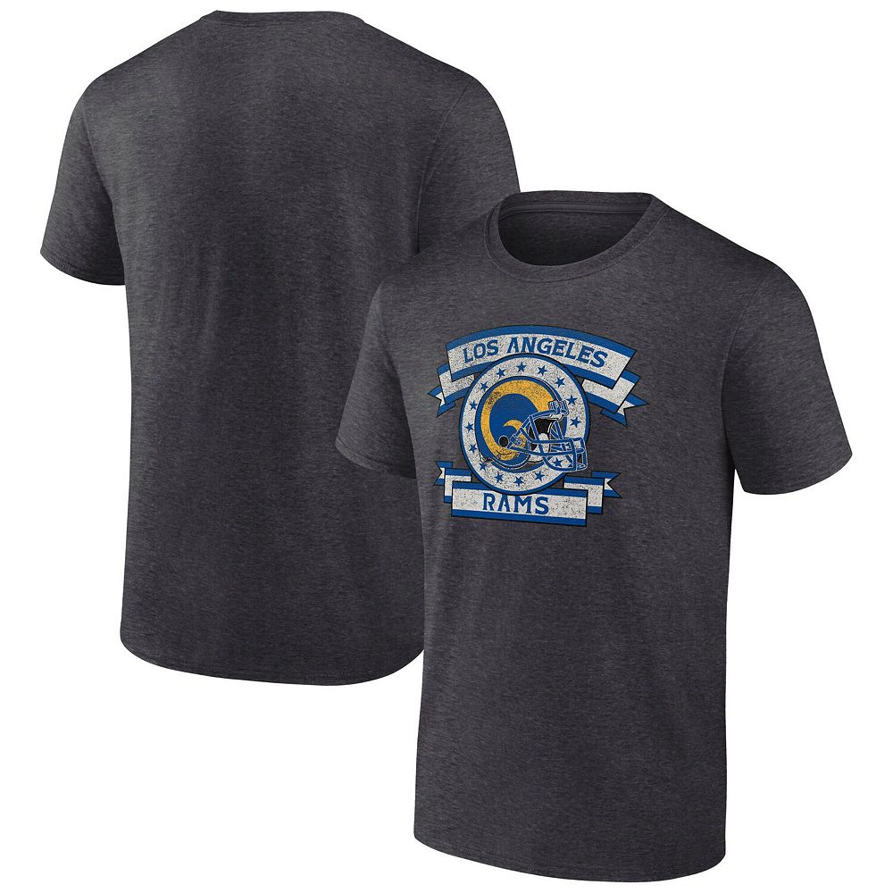 Men's Fanatics Heather Charcoal Los Angeles Rams Wingback Carry T-Shirt