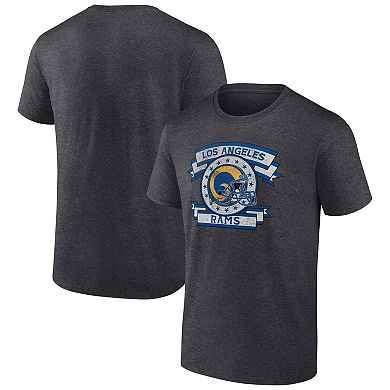 Men's Fanatics Heather Charcoal Los Angeles Rams Wingback Carry T-Shirt