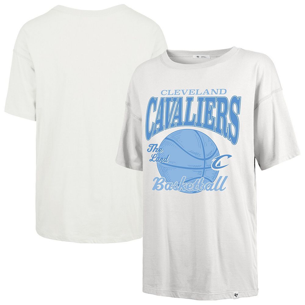 Women's '47 White Cleveland Cavaliers City Edition Down Court Sadie T-Shirt