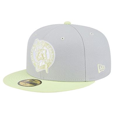 Men's New Era Gray/Green Boston Celtics Color Pack 2-Tone 59FIFTY ...