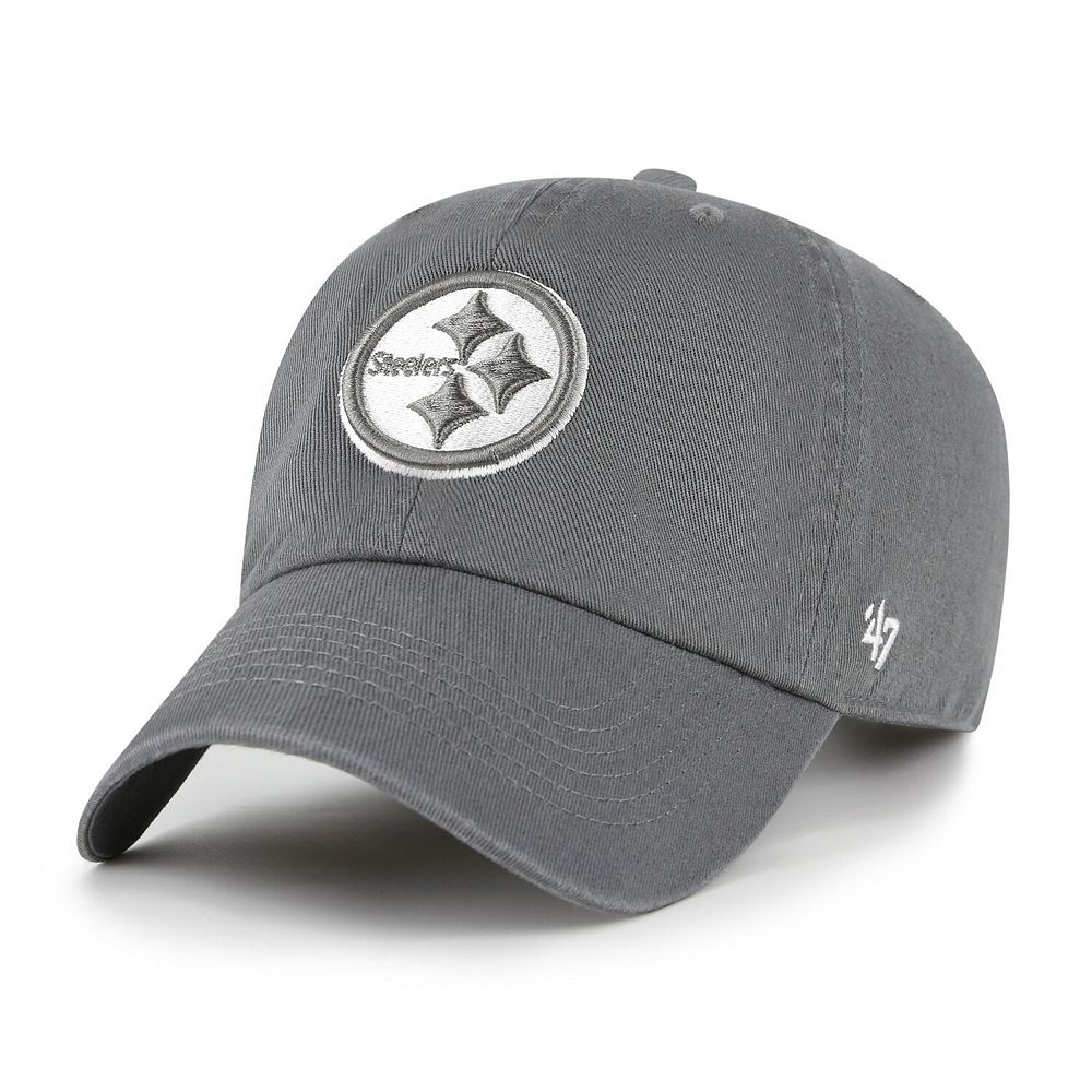 Women's '47 Gray Pittsburgh Steelers Bright Side Clean Up Adjustable Hat