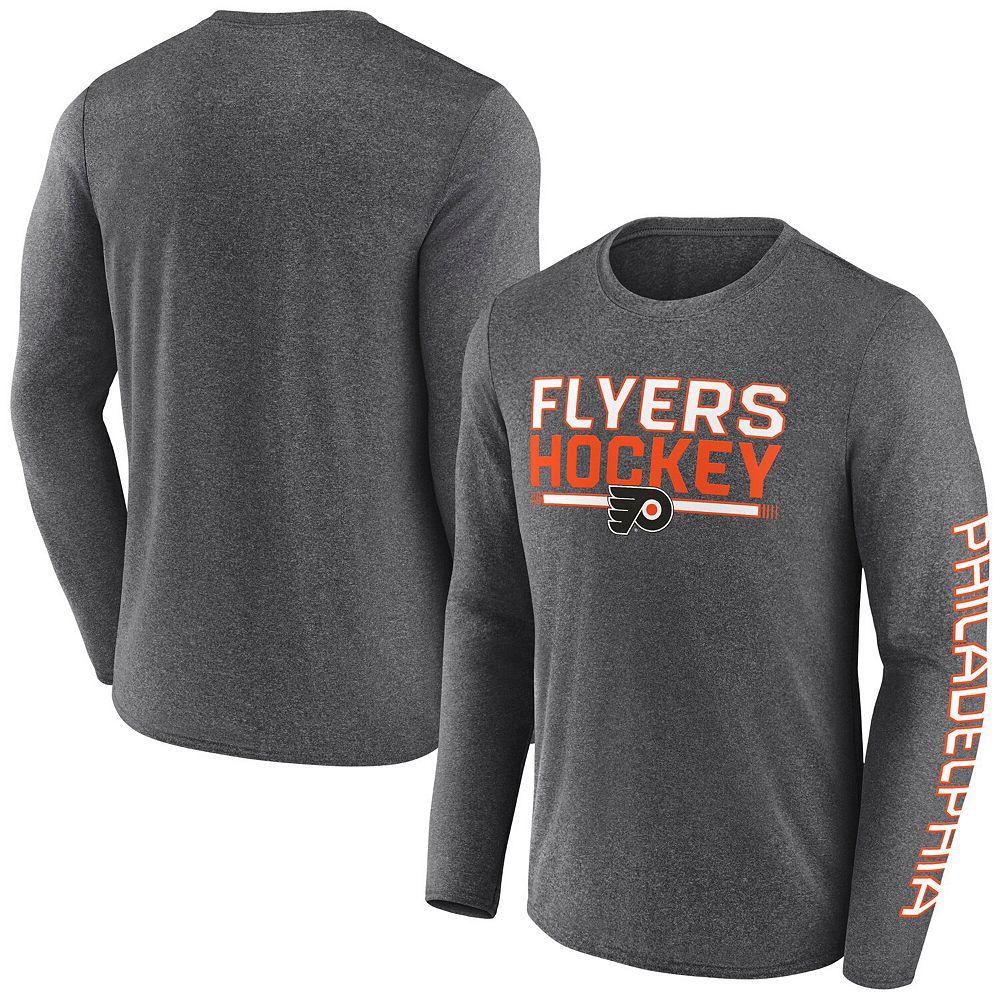 Men's Fanatics Heather Charcoal Philadelphia Flyers Sweep Iconic ...