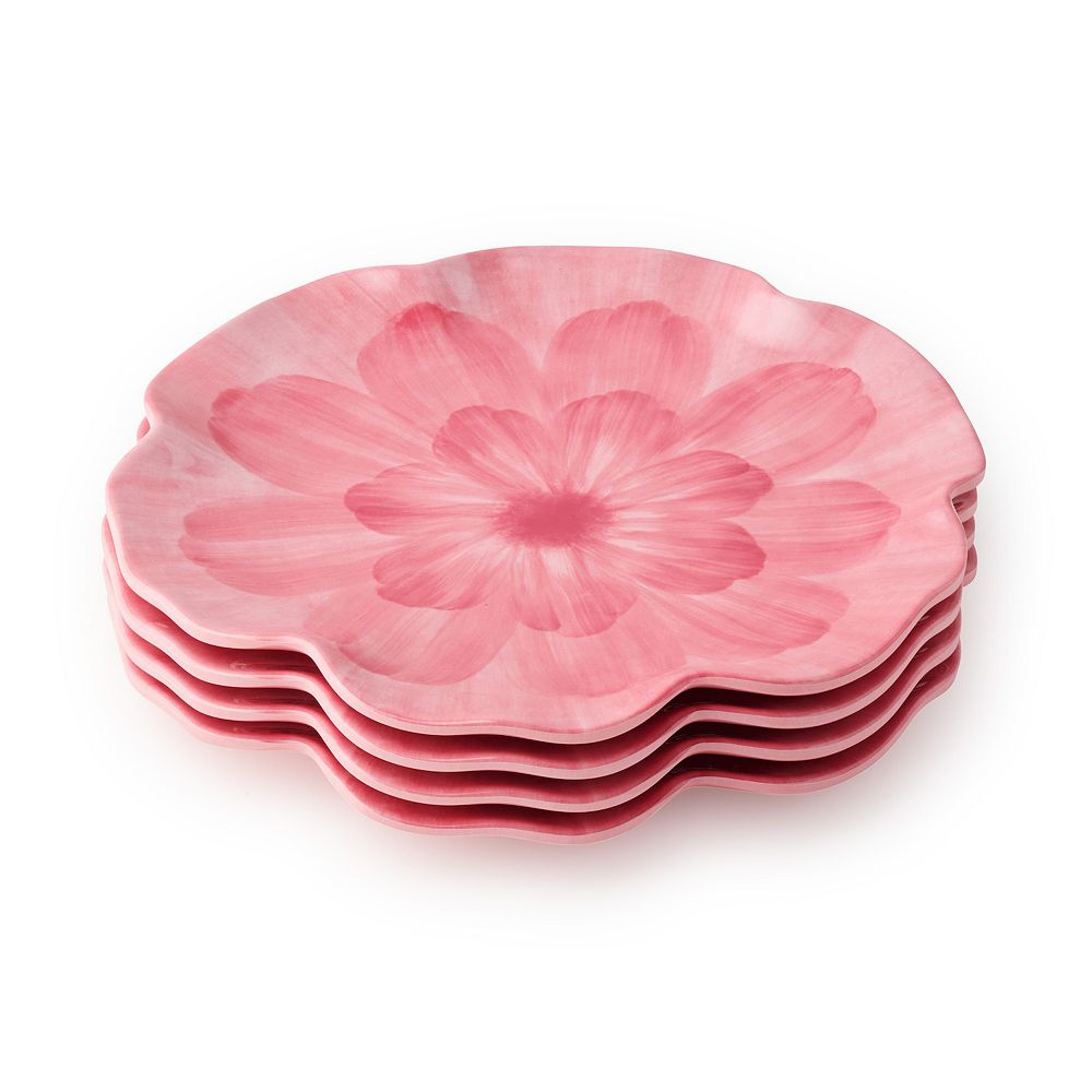 Certified International Wild Flower Set of 4 Salad Plates