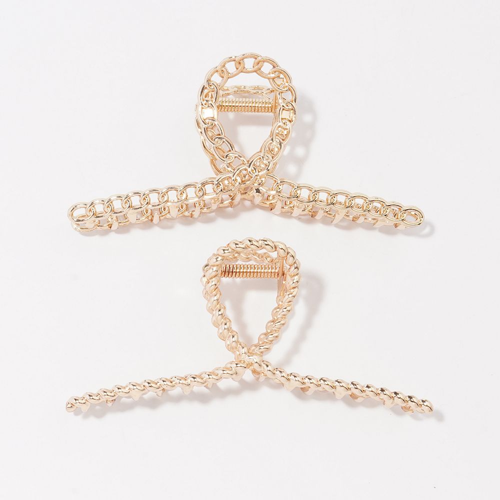 Emberly Twisted Claw Clip 2-Pk. Set
