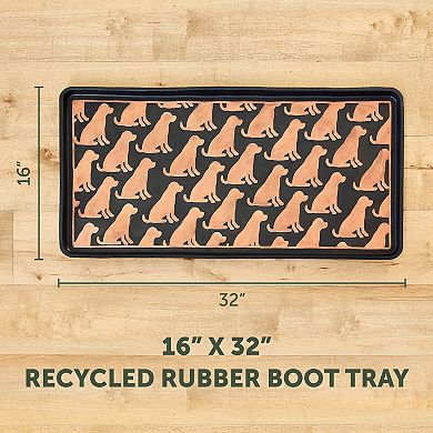 Eddie Bauer Allover Golden Dog Design Waterproof Entryway Boot Mat