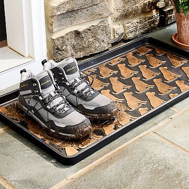 Eddie Bauer Allover Golden Dog Design Waterproof Entryway Boot Mat