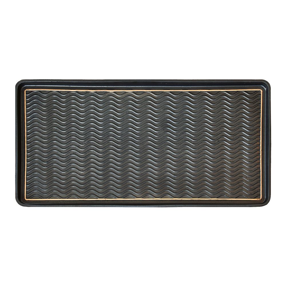 Eddie Bauer Lake Waves Design Waterproof Entryway Boot Mat