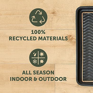 Eddie Bauer Lake Waves Design Waterproof Entryway Boot Mat