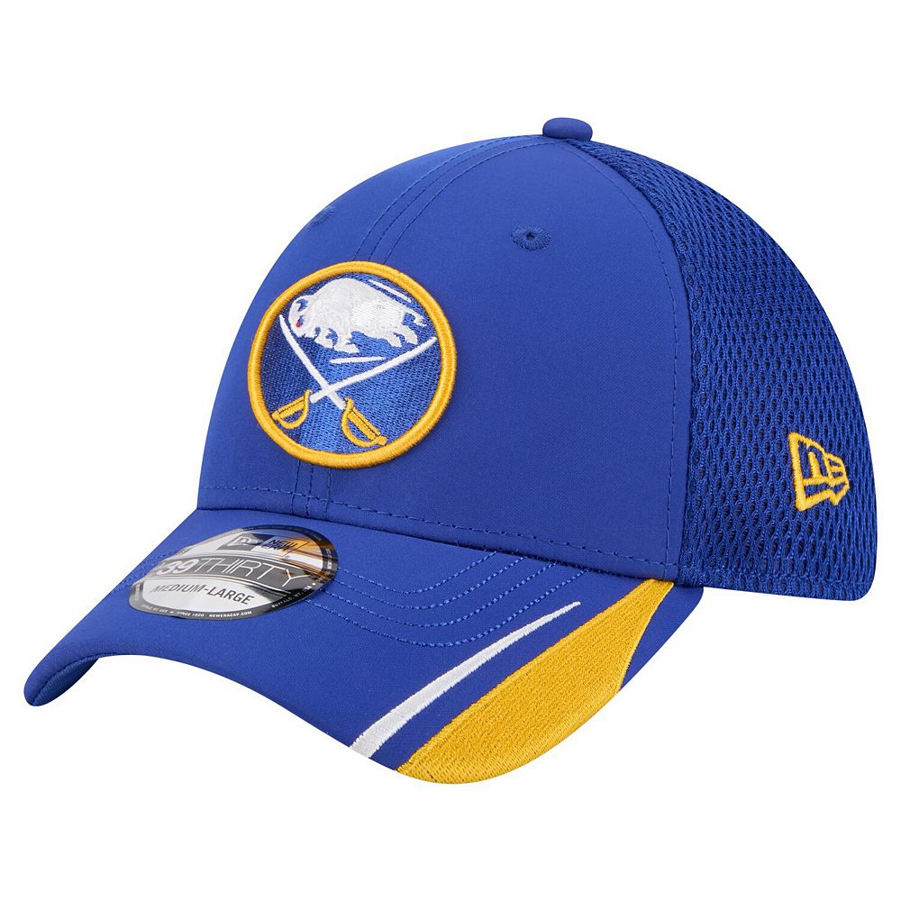 Men's New Era Royal Buffalo Sabres Linear Featherweight 39THIRTY Flex Hat