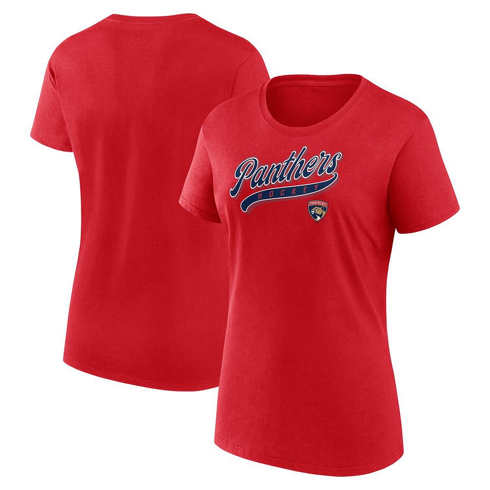 Women's Fanatics Red Florida Panthers Start to Finish T-Shirt