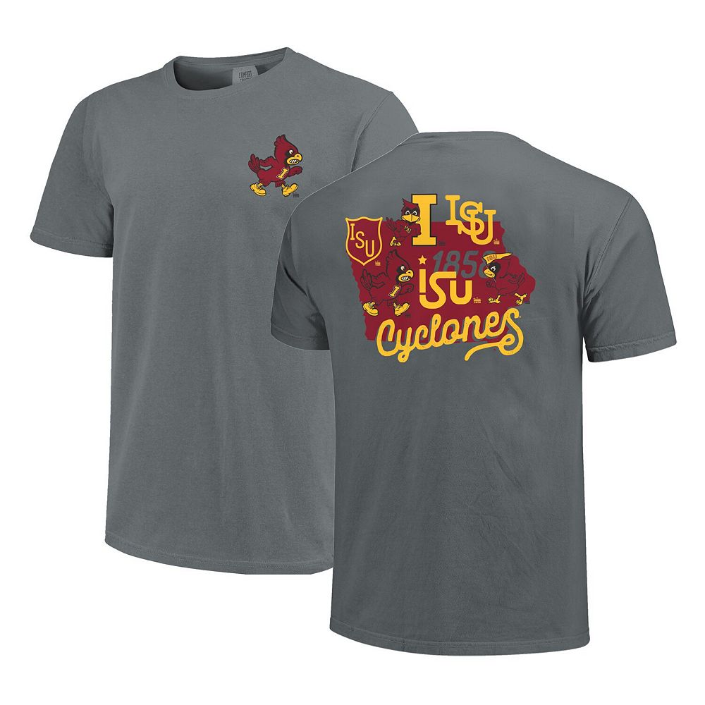 Men's Gray Iowa State Cyclones Vault State Comfort Color T-Shirt