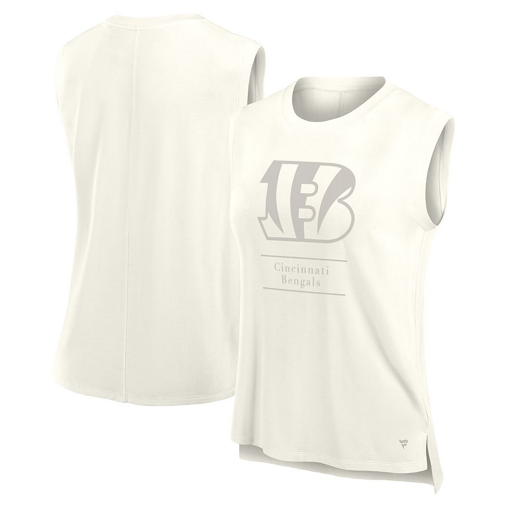 Women's Fanatics Cream Cincinnati Bengals Studio Embrace Tank Top