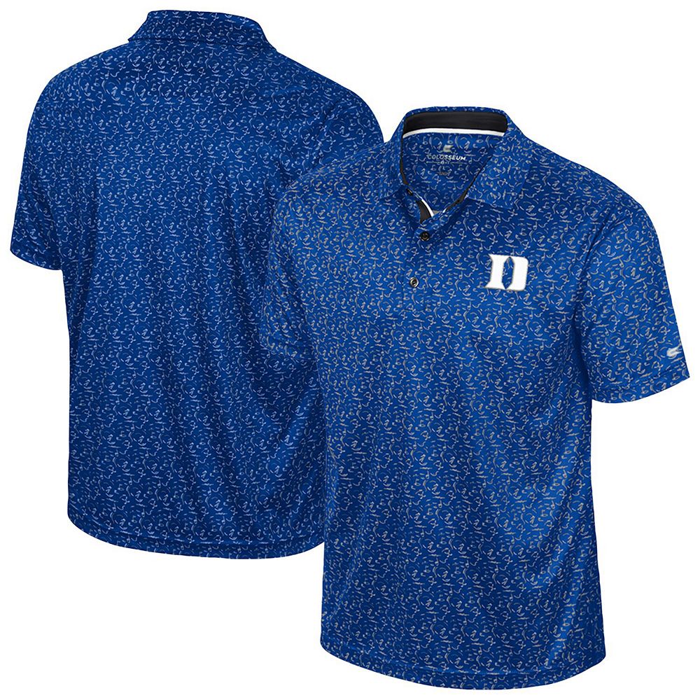 Men's Colosseum Royal Duke Blue Devils Sublimated Golf Polo