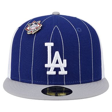Men's New Era Dark Blue Los Angeles Dodgers Pinstripe 59FIFTY Fitted Hat