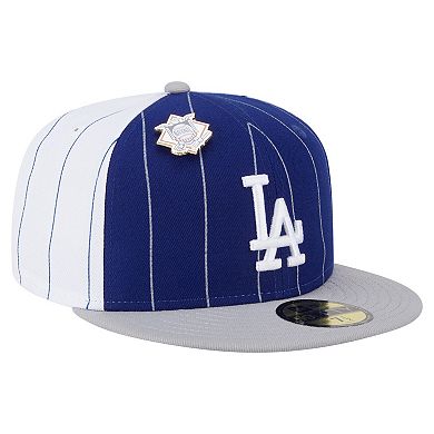 Men's New Era Dark Blue Los Angeles Dodgers Pinstripe 59FIFTY Fitted Hat