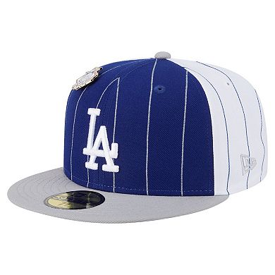 Men's New Era Dark Blue Los Angeles Dodgers Pinstripe 59FIFTY Fitted Hat