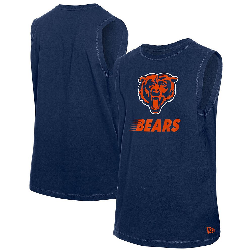 Men's New Era Navy Chicago Bears Leisure Collection Tank Top
