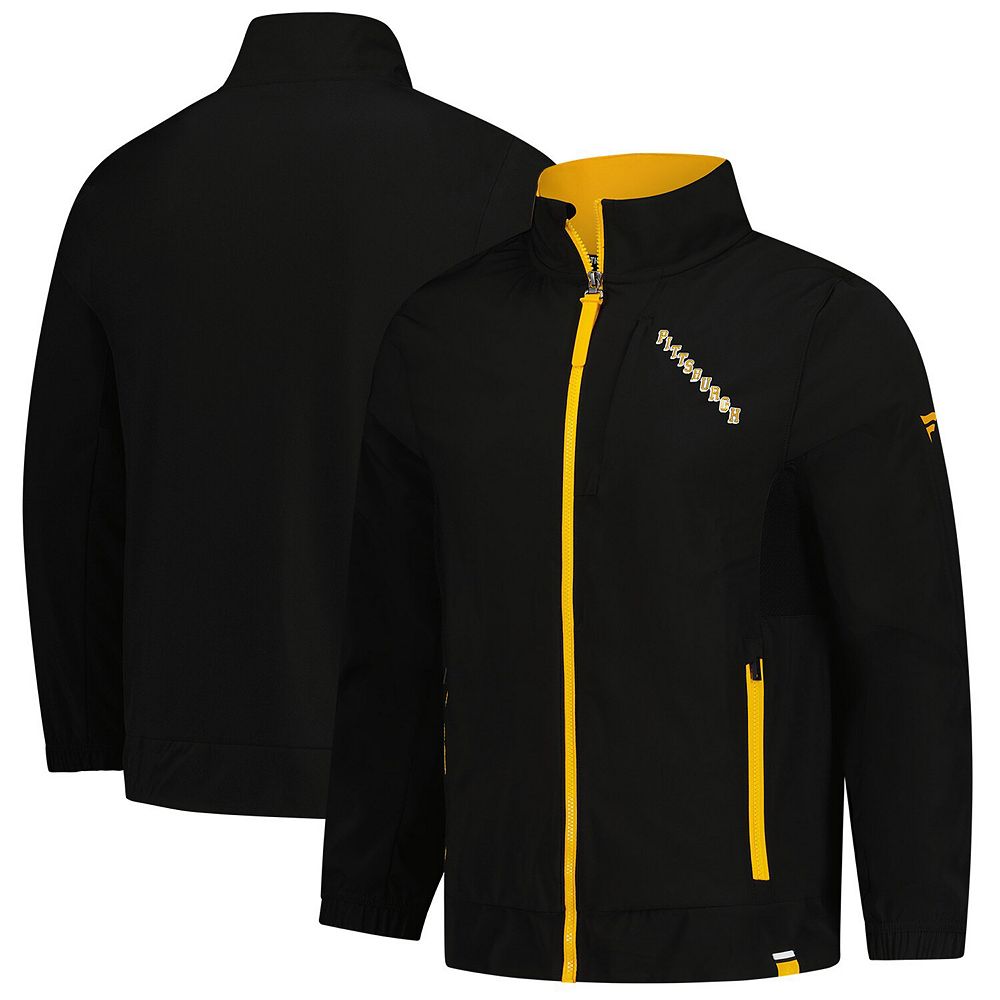 Men's Fanatics Black Pittsburgh Penguins Woven Rink Full-Zip Jacket