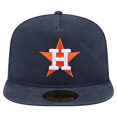 Men's New Era Navy Houston Astros Championship Side Flag A-Frame 59FIFTY Fitted Hat