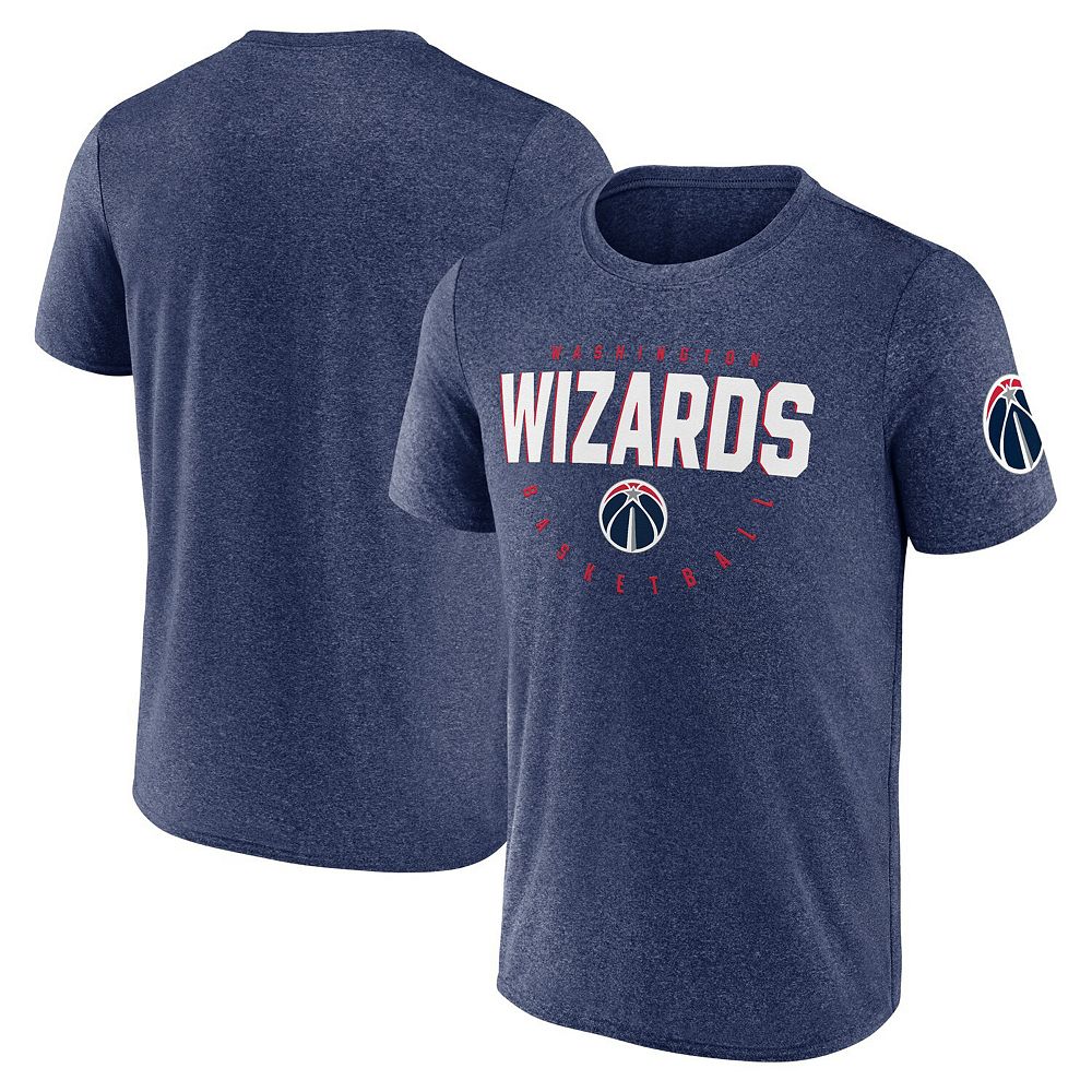 Men's Heather Navy Washington Wizards Block Practice Performance T-Shirt