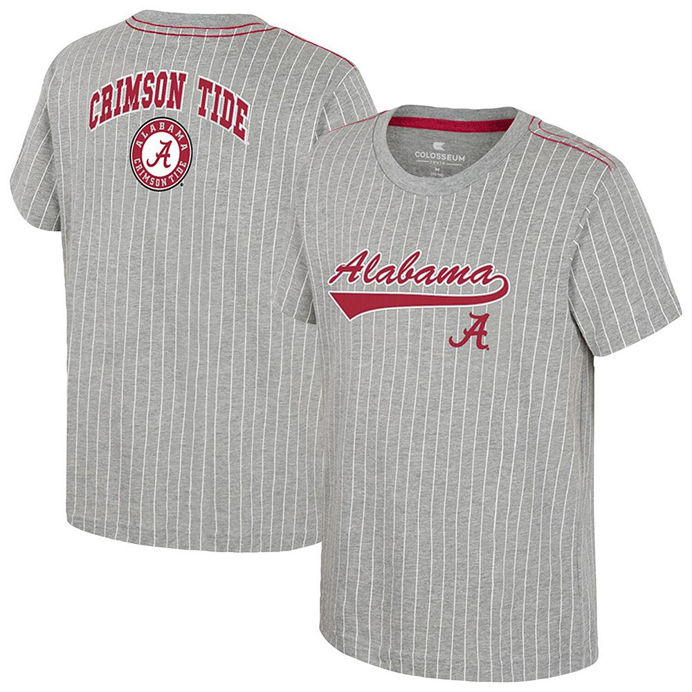 Youth Colosseum Heather Gray Alabama Crimson Tide Airball Baseball T-Shirt