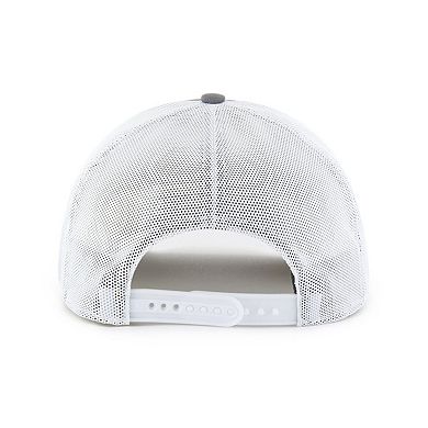 Men's '47 Gray/White Texas Rangers Tide Sweep Rope Trucker Adjustable Hat