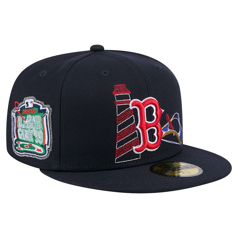 Men's New Era Navy Boston Red Sox State Stitch 59FIFTY Fitted Hat