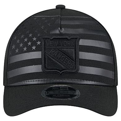 Men's New Era Black New York Rangers Game Day Stealth Flag 9FORTY A ...