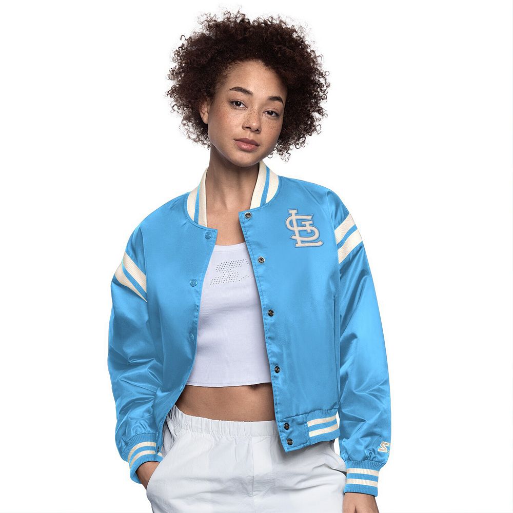 Women's Starter Light Blue St. Louis Cardinals Full Count Full-Snap ...